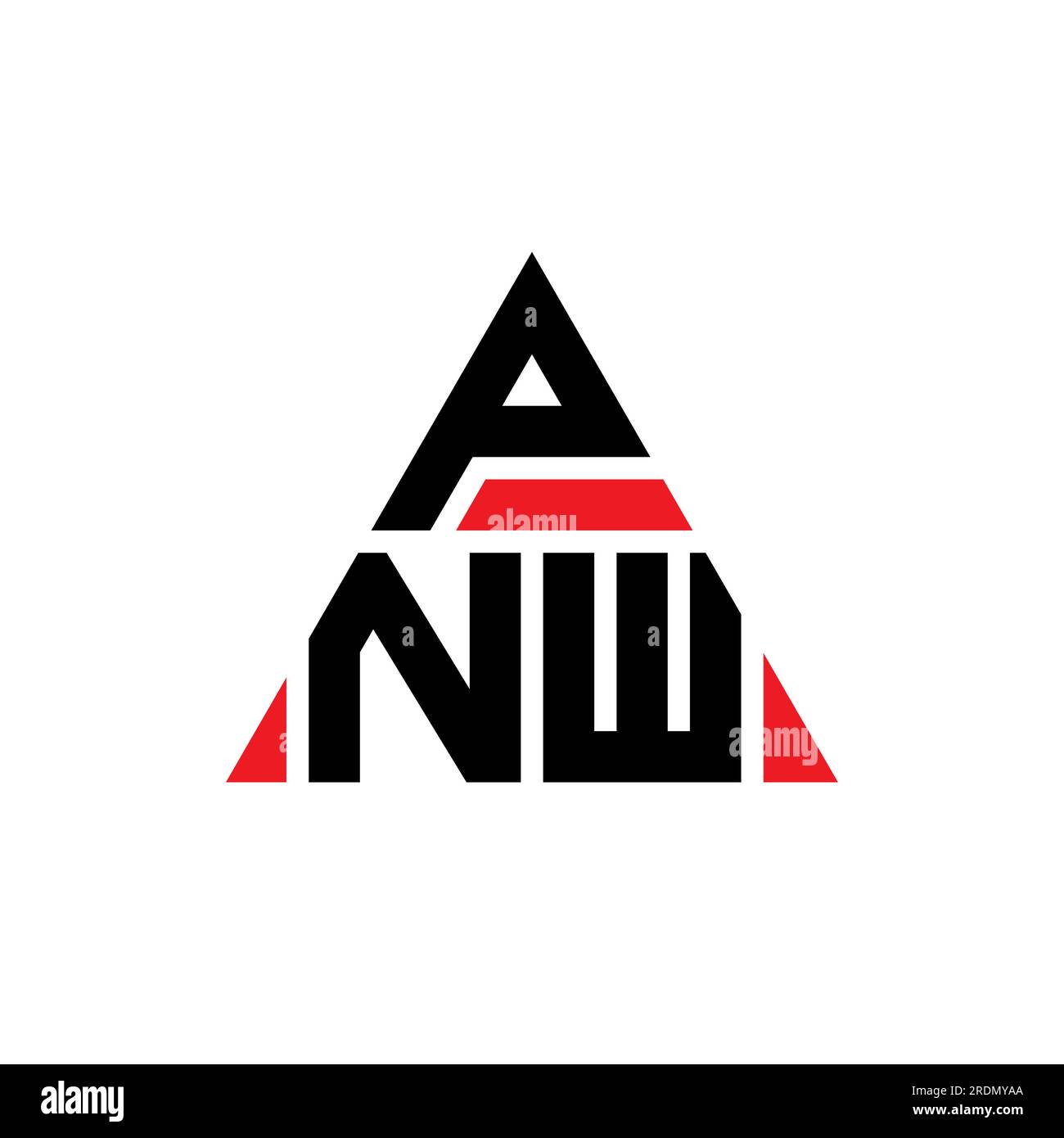 PNW triangle letter logo design with triangle shape. PNW triangle logo ...