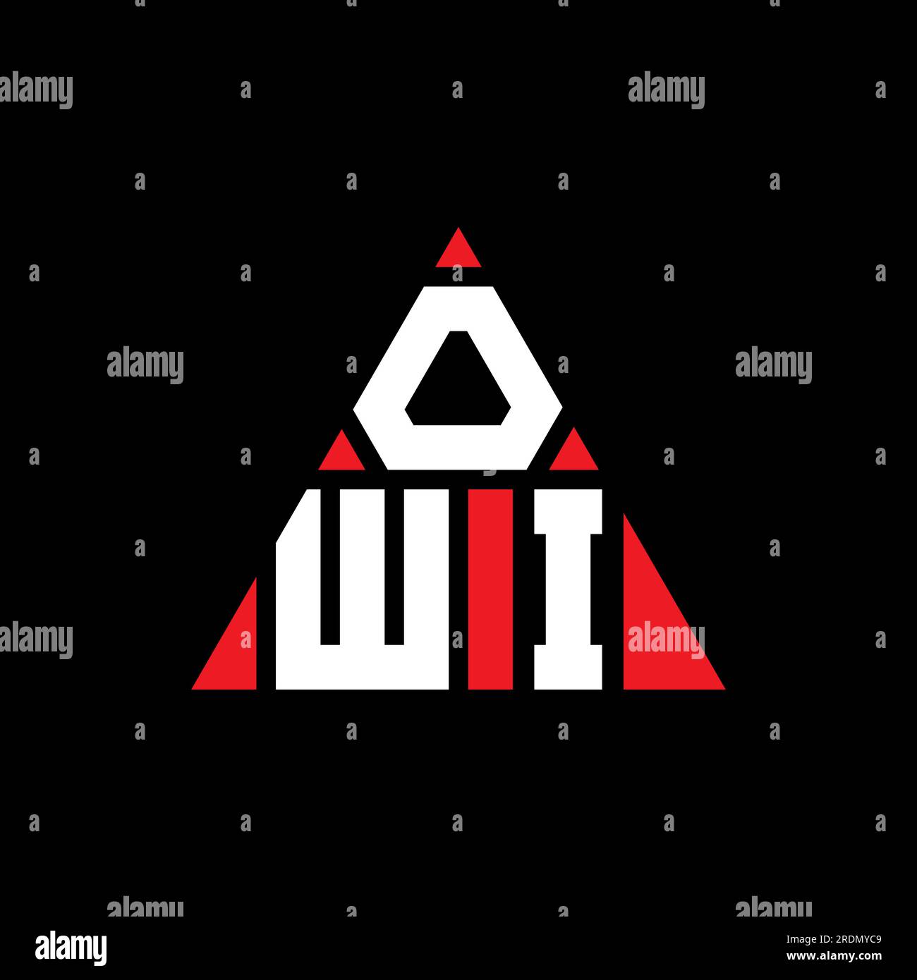 OWI triangle letter logo design with triangle shape. OWI triangle logo ...