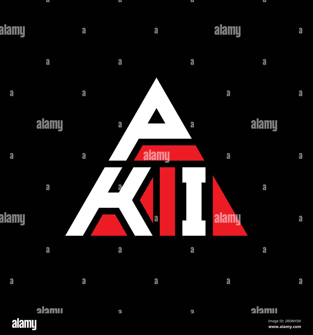 PKI triangle letter logo design with triangle shape. PKI triangle logo ...