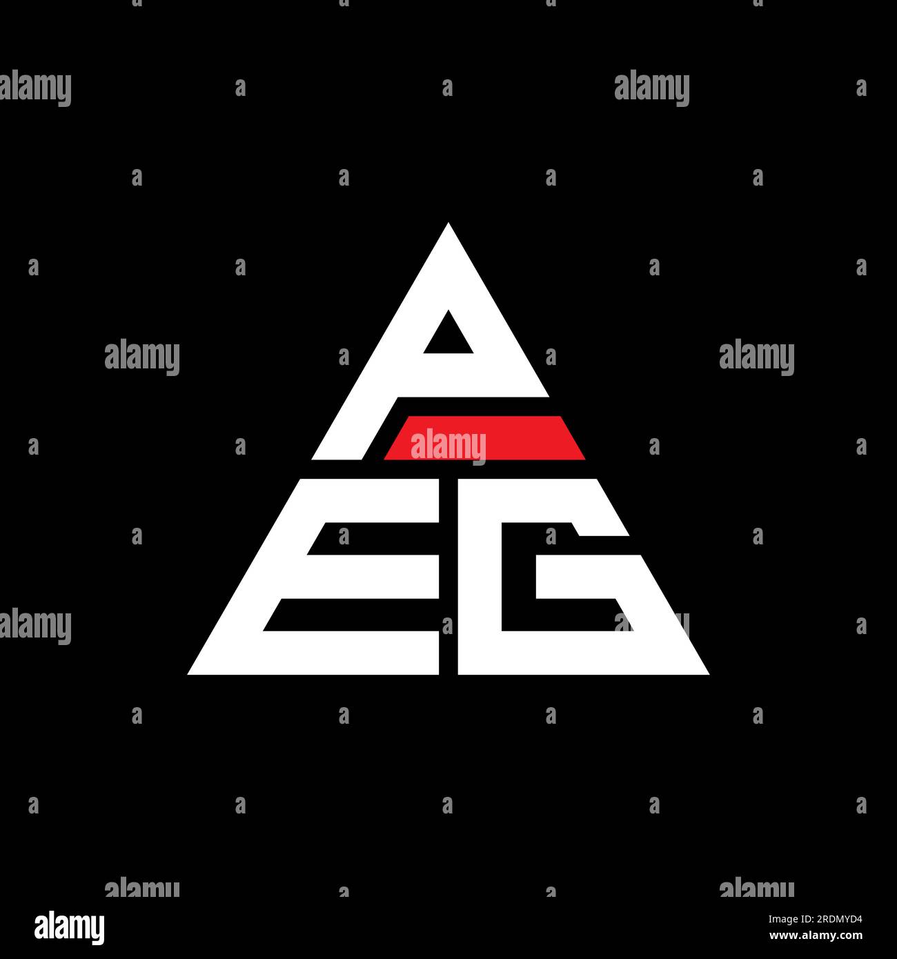 PEG triangle letter logo design with triangle shape. PEG triangle logo ...