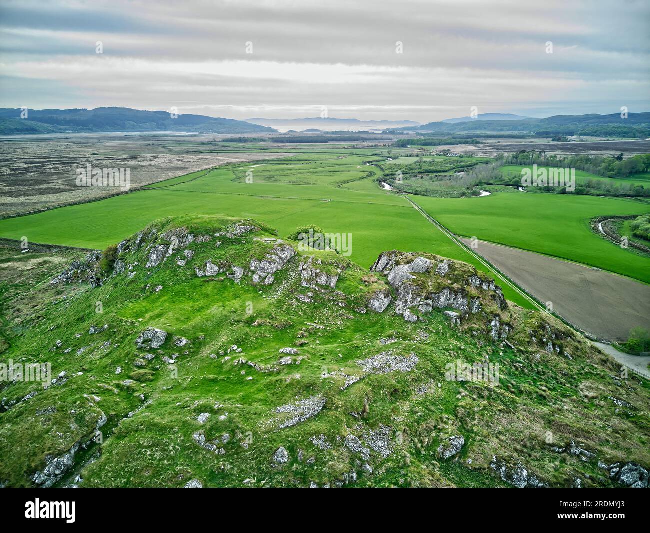 Dunadd Fort, a hillfort used primarily in the Iron Age, with the ...
