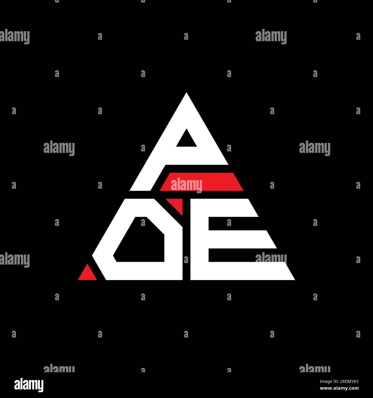 POE triangle letter logo design with triangle shape. POE triangle logo ...