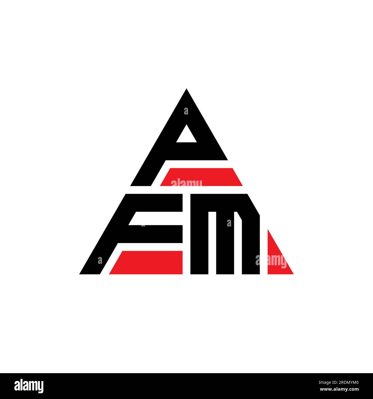 PFM triangle letter logo design with triangle shape. PFM triangle logo ...