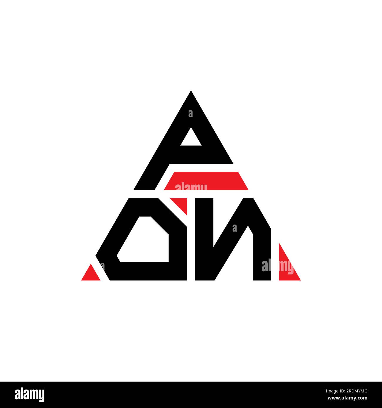 PON triangle letter logo design with triangle shape. PON triangle logo ...