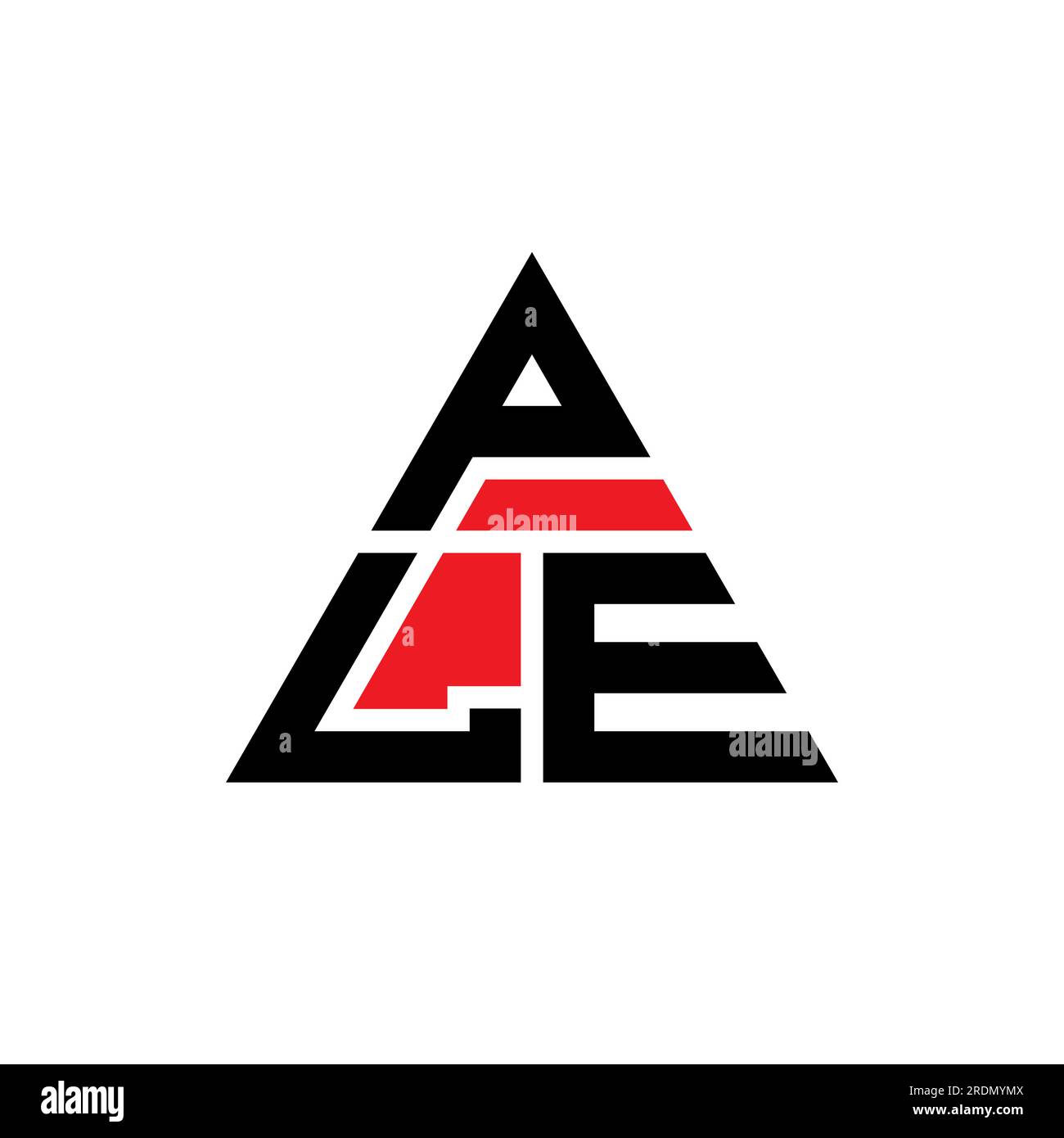 PLE triangle letter logo design with triangle shape. PLE triangle logo ...