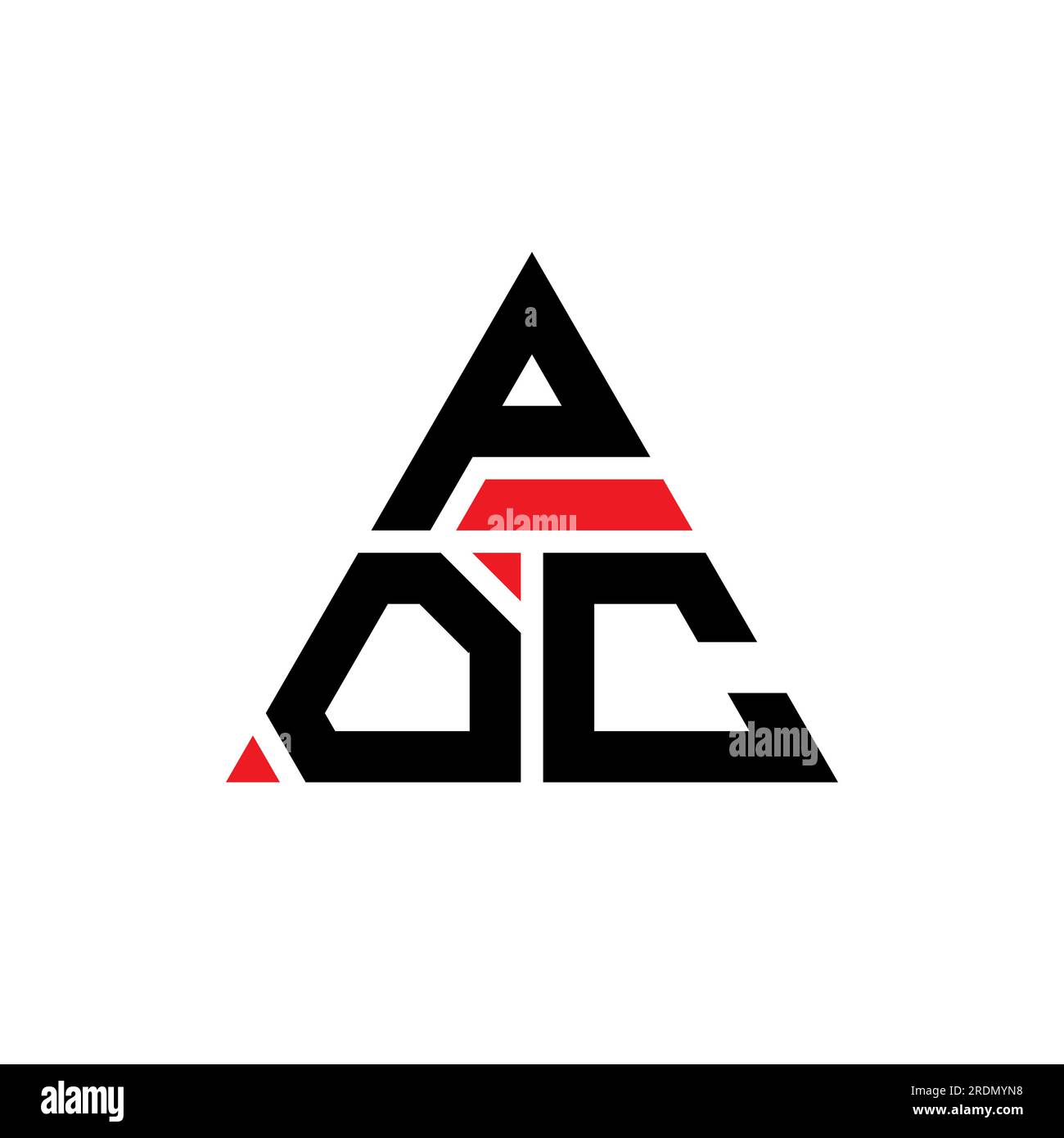 POC triangle letter logo design with triangle shape. POC triangle logo ...