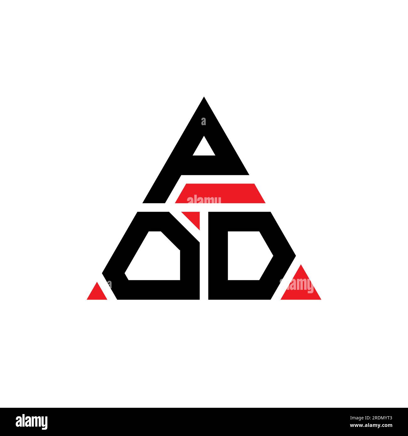 POD triangle letter logo design with triangle shape. POD triangle logo ...