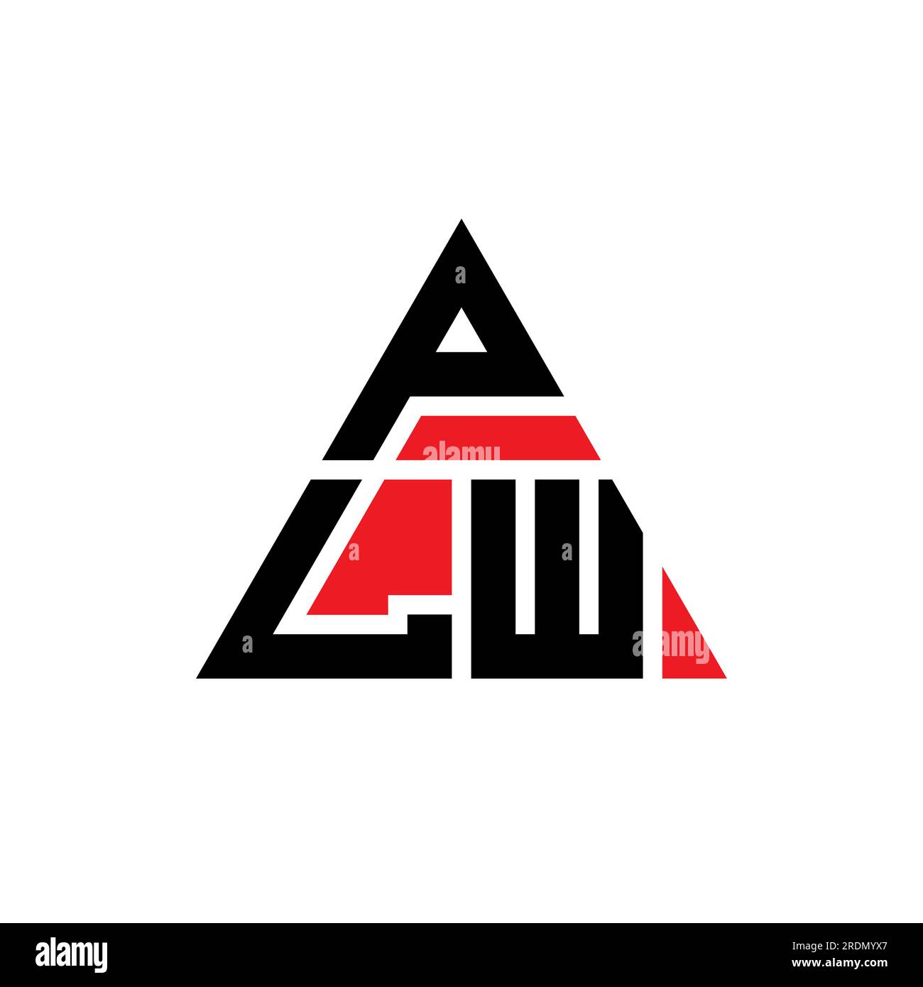 PLW triangle letter logo design with triangle shape. PLW triangle logo design monogram. PLW ...