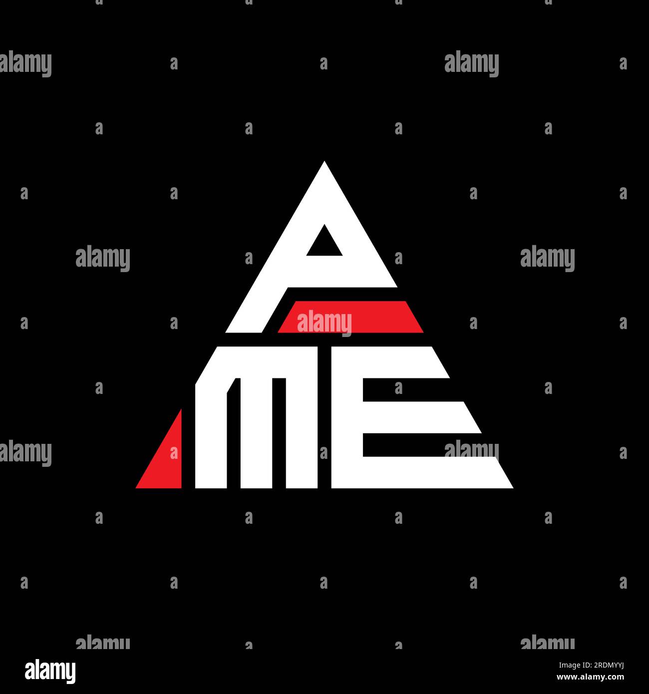 PME triangle letter logo design with triangle shape. PME triangle logo ...