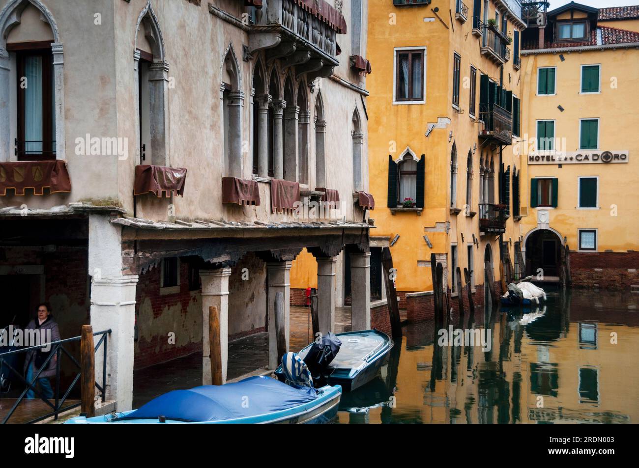 Venetian Byzantine-Gothic arcaded architecture in Venice, Italy Stock ...