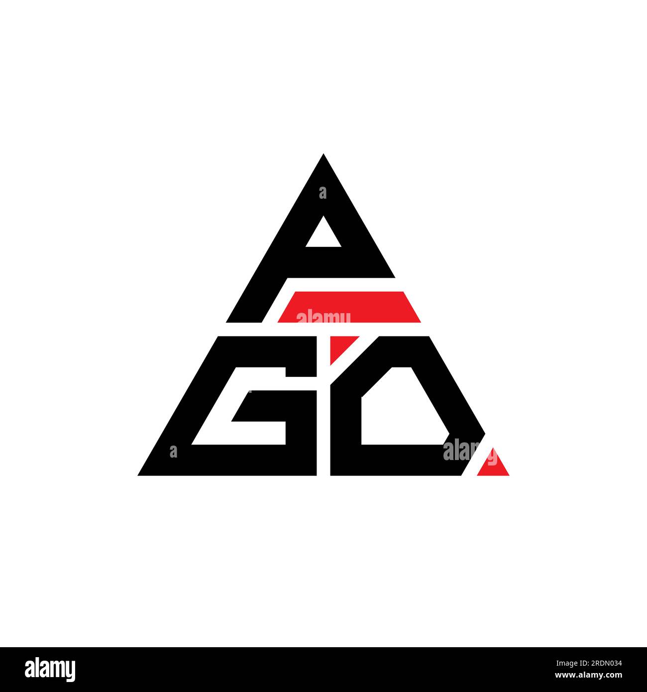 PGO triangle letter logo design with triangle shape. PGO triangle logo ...