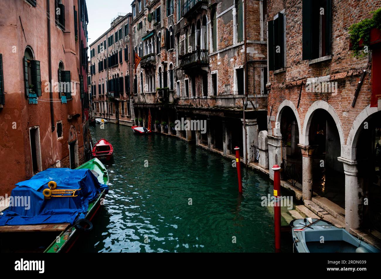 Venetian Renaissance architecture on a canal in Venice, Italy with ...