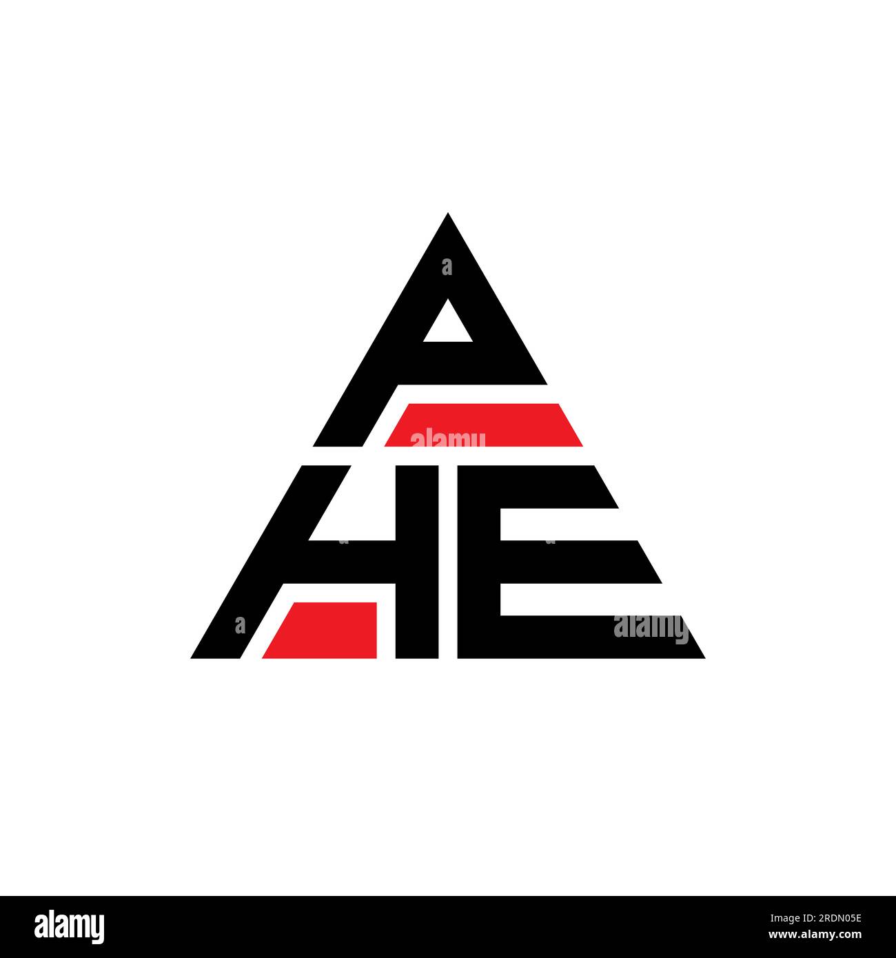 PHE triangle letter logo design with triangle shape. PHE triangle logo ...