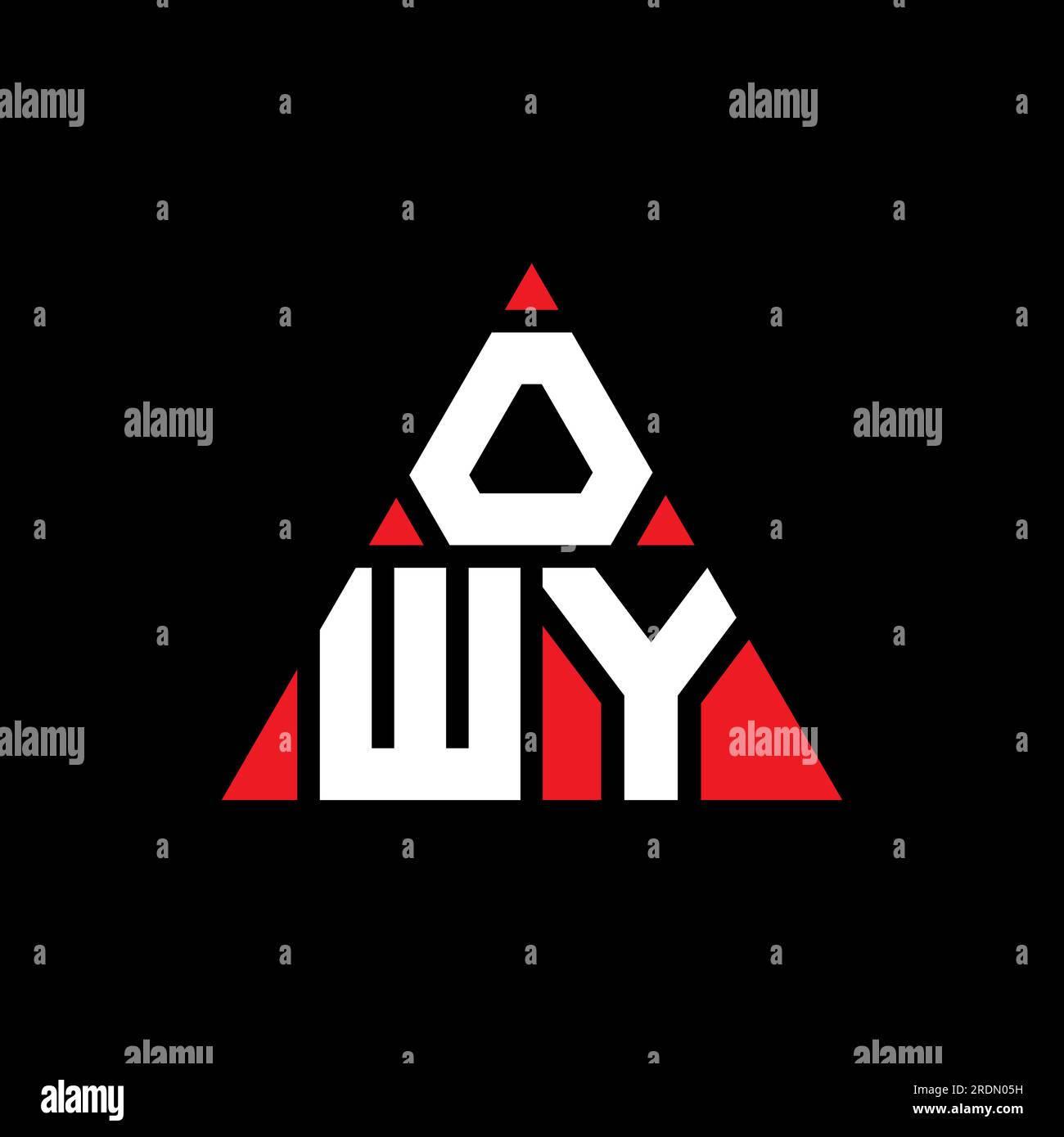OWY triangle letter logo design with triangle shape. OWY triangle logo design monogram. OWY ...
