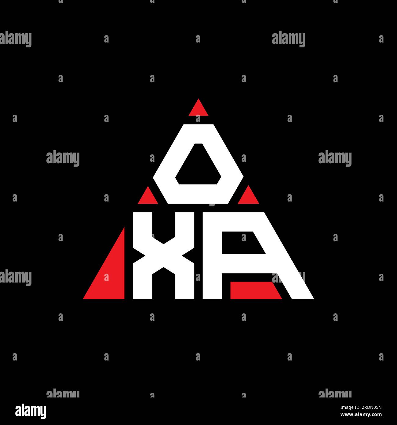 OXA triangle letter logo design with triangle shape. OXA triangle logo ...