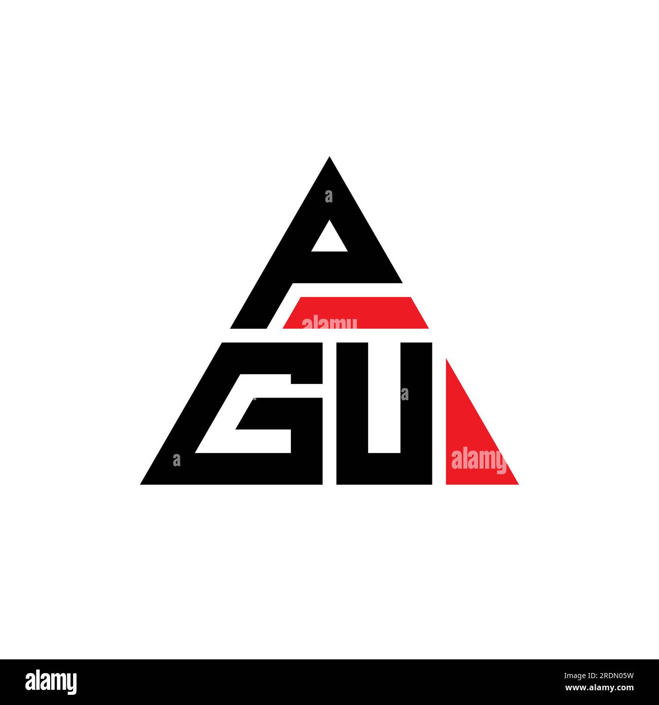 PGU triangle letter logo design with triangle shape. PGU triangle logo ...