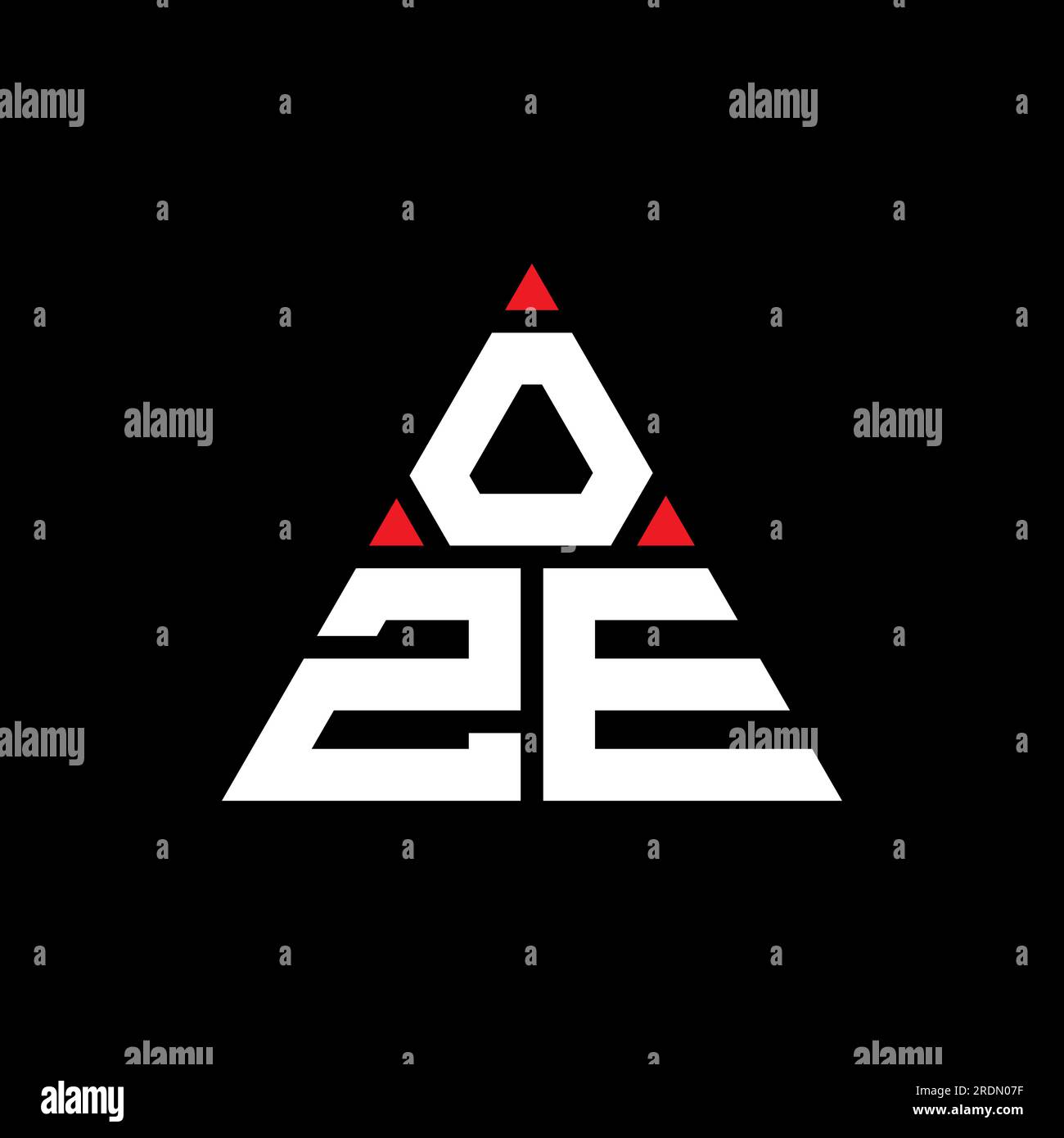 OZE triangle letter logo design with triangle shape. OZE triangle logo ...
