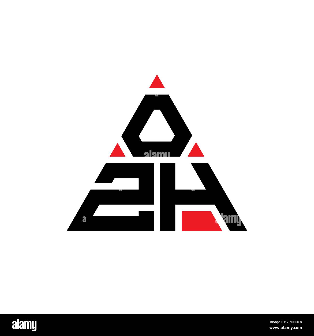 OZH triangle letter logo design with triangle shape. OZH triangle logo ...