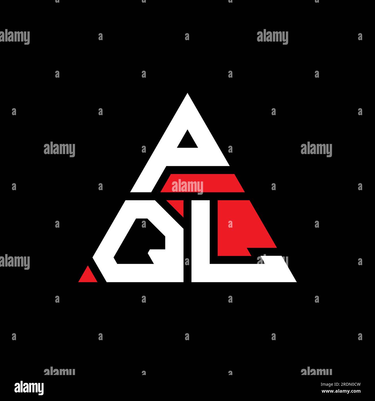 PQL triangle letter logo design with triangle shape. PQL triangle logo ...