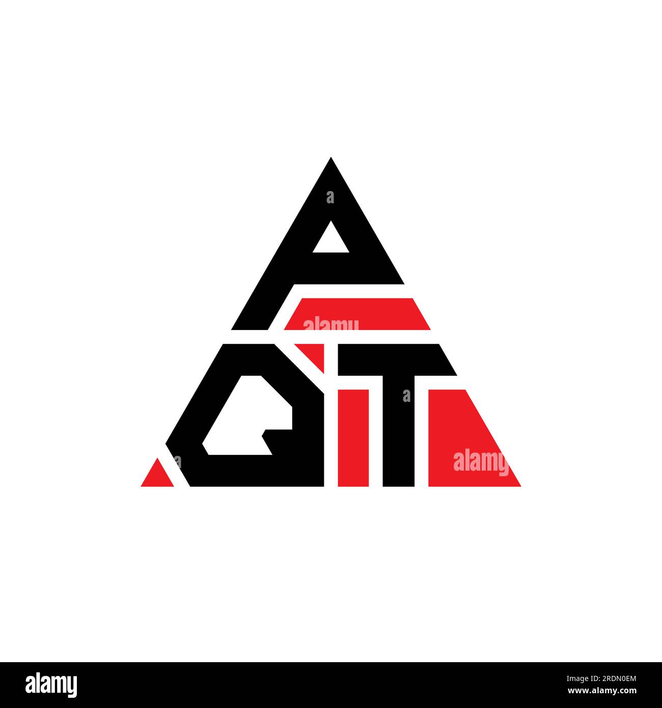 PQT triangle letter logo design with triangle shape. PQT triangle logo ...