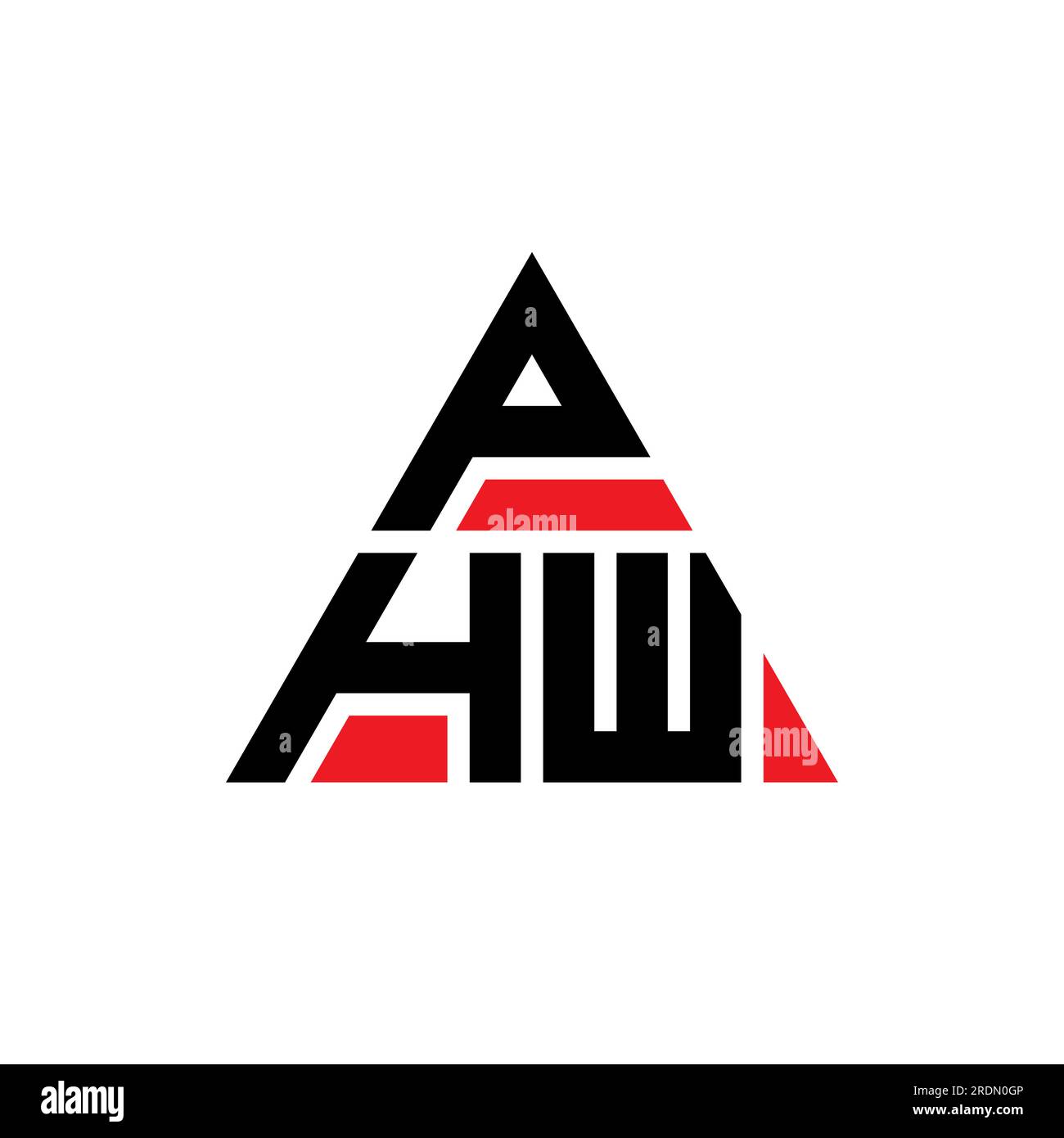 PHW triangle letter logo design with triangle shape. PHW triangle logo ...