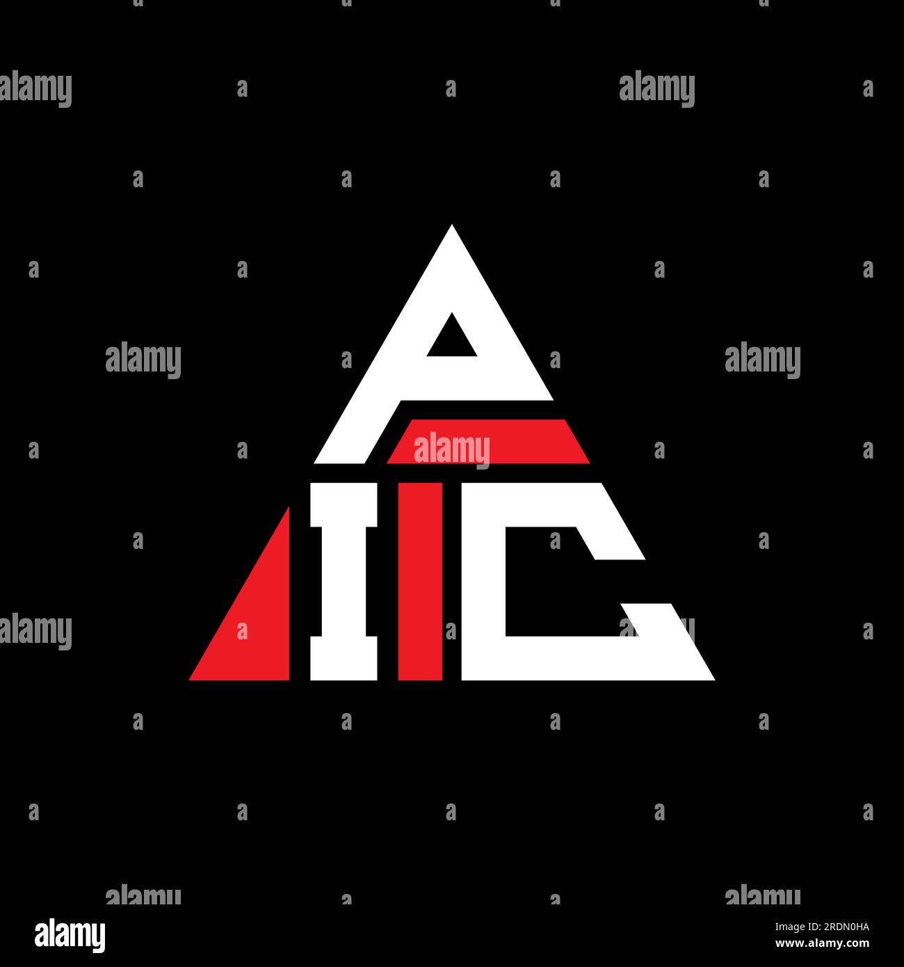 PIC triangle letter logo design with triangle shape. PIC triangle logo ...