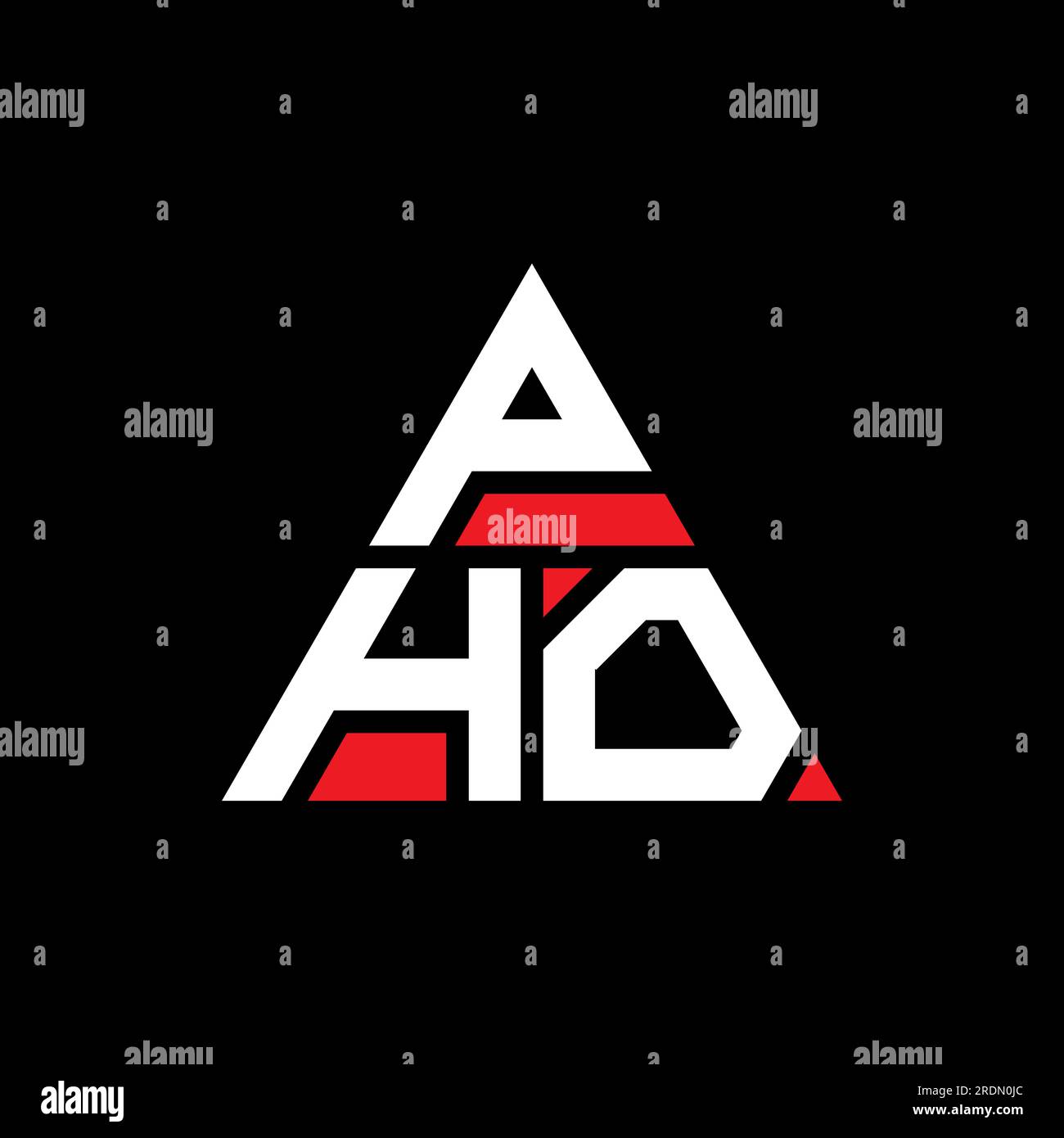 PHO triangle letter logo design with triangle shape. PHO triangle logo ...
