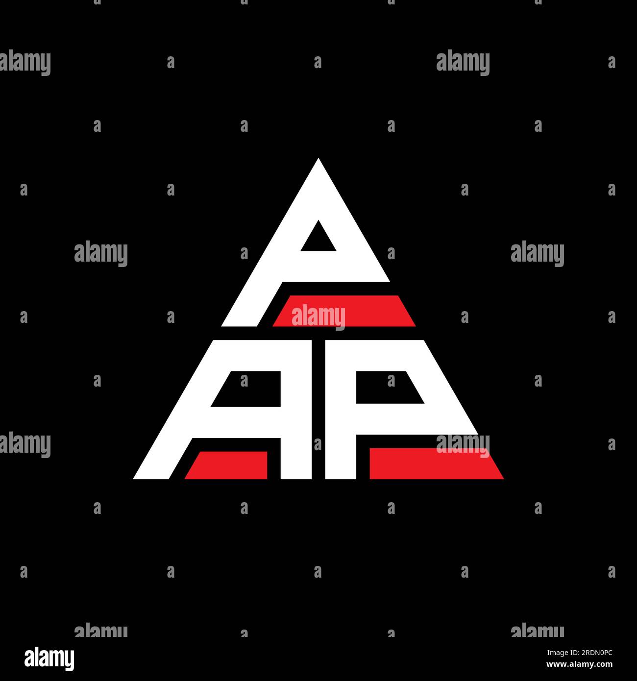 PAP triangle letter logo design with triangle shape. PAP triangle logo ...