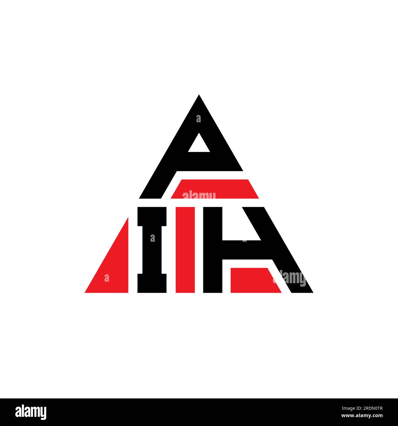 PIH triangle letter logo design with triangle shape. PIH triangle logo ...
