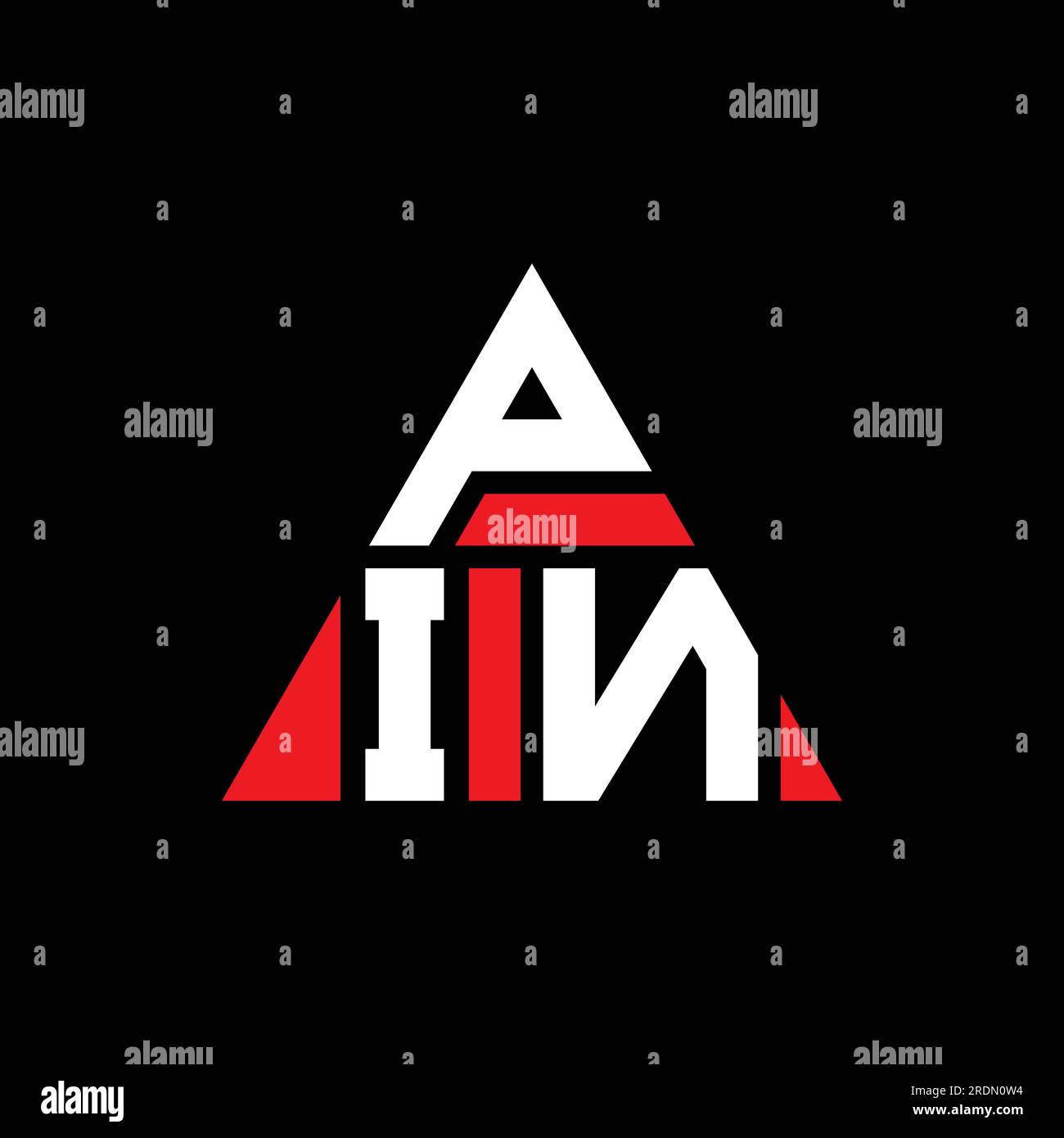 PIN triangle letter logo design with triangle shape. PIN triangle logo ...