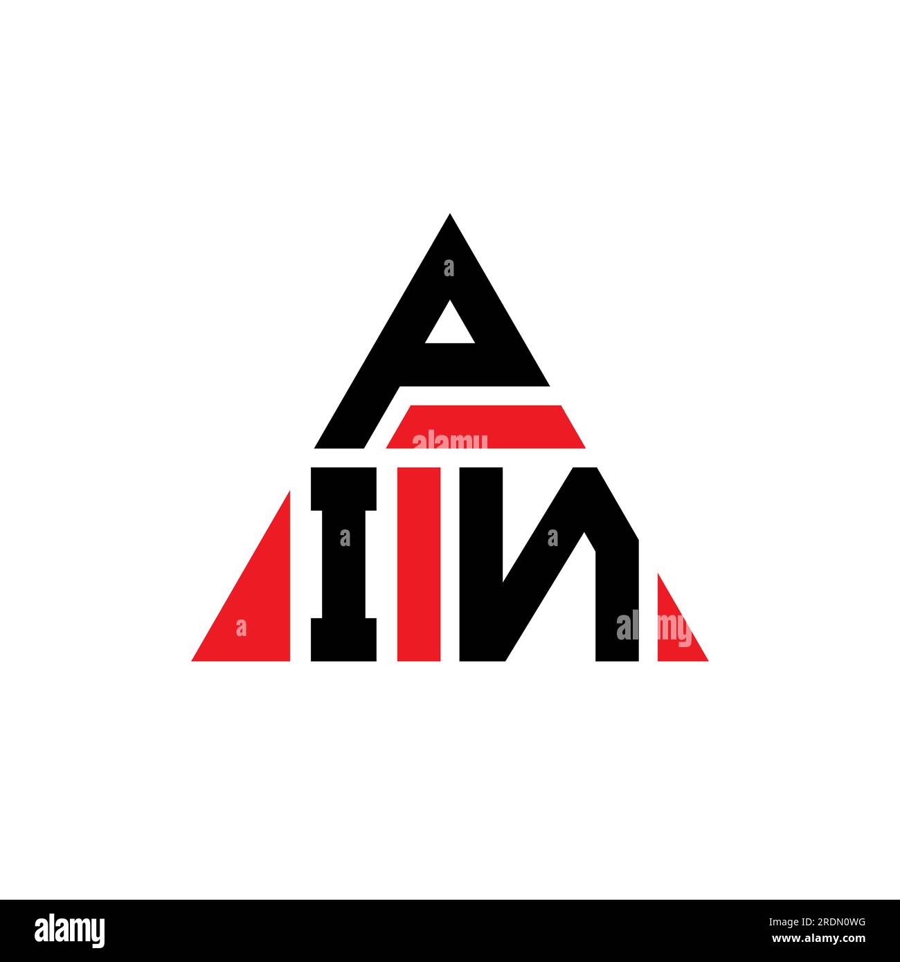 PIN triangle letter logo design with triangle shape. PIN triangle logo ...