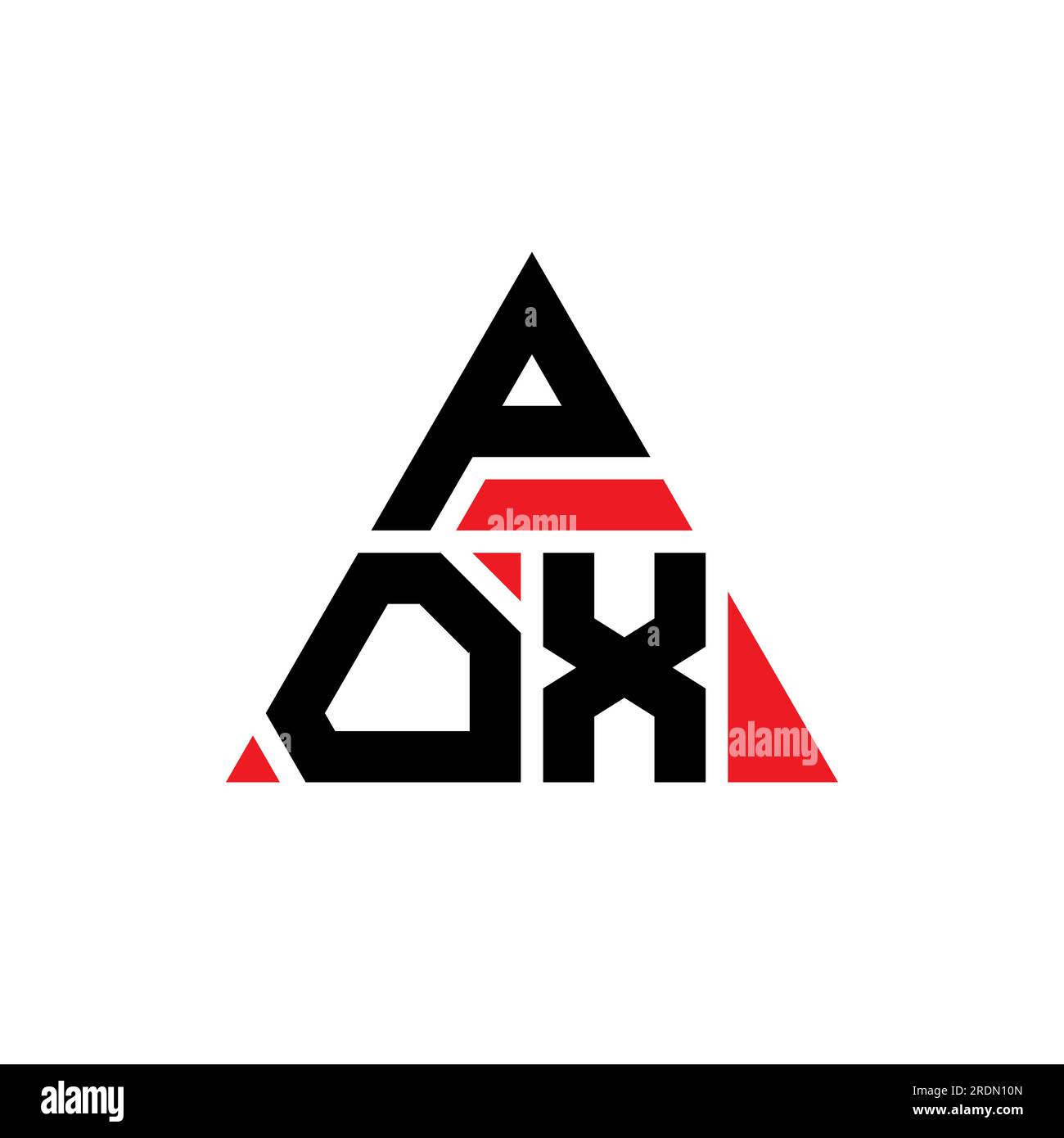 POX triangle letter logo design with triangle shape. POX triangle logo ...