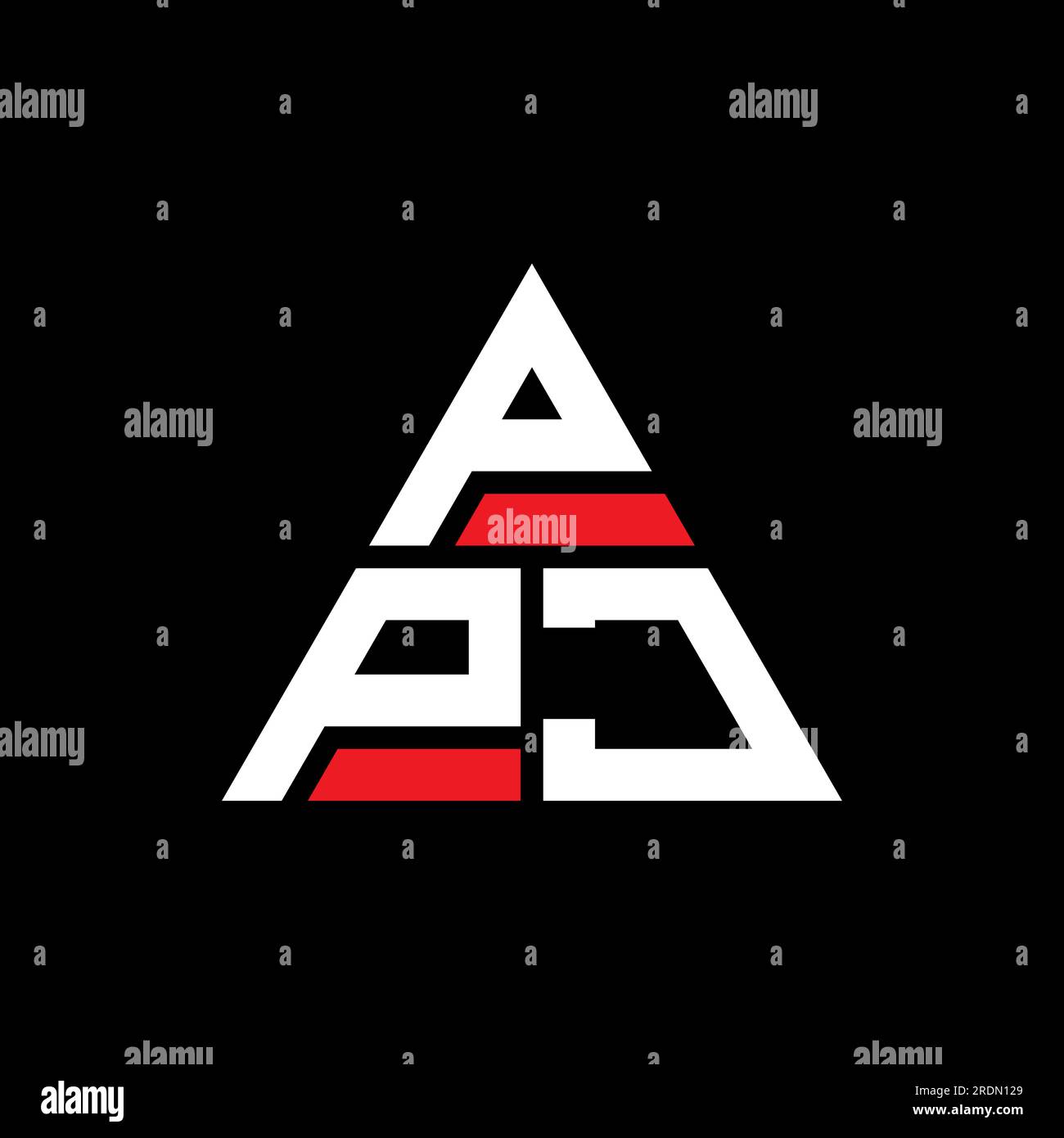 PPJ triangle letter logo design with triangle shape. PPJ triangle logo ...