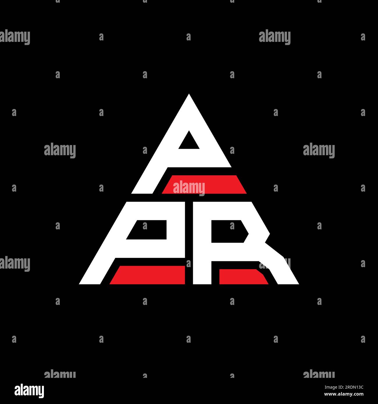 PPR triangle letter logo design with triangle shape. PPR triangle logo ...