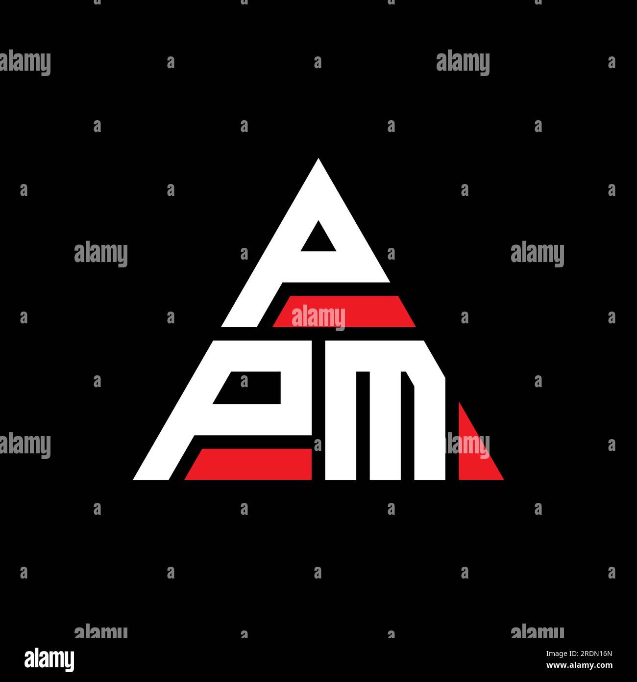 PPM triangle letter logo design with triangle shape. PPM triangle logo ...