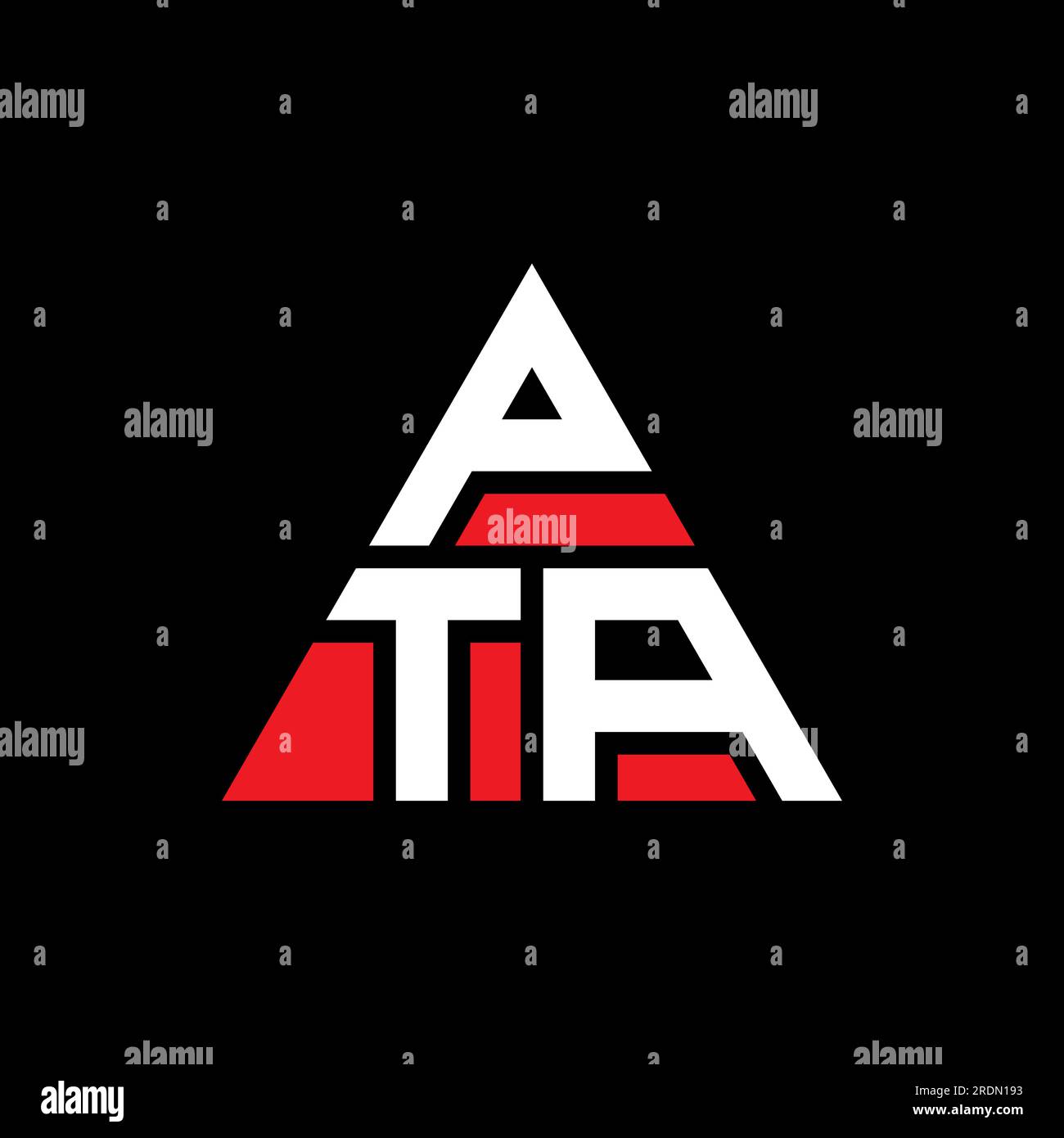 PTA triangle letter logo design with triangle shape. PTA triangle logo ...