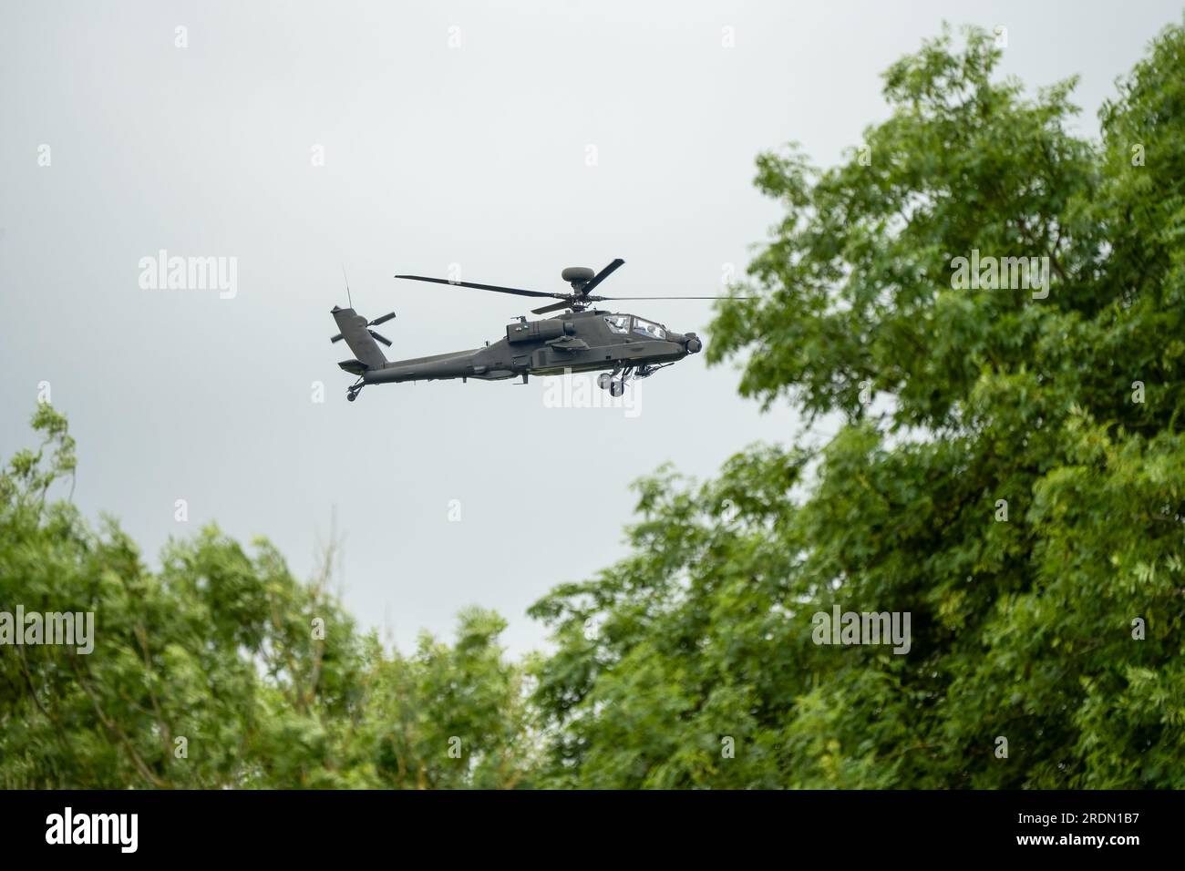 close-up of British army Boeing Apache Attack helicopter AH-64E ...