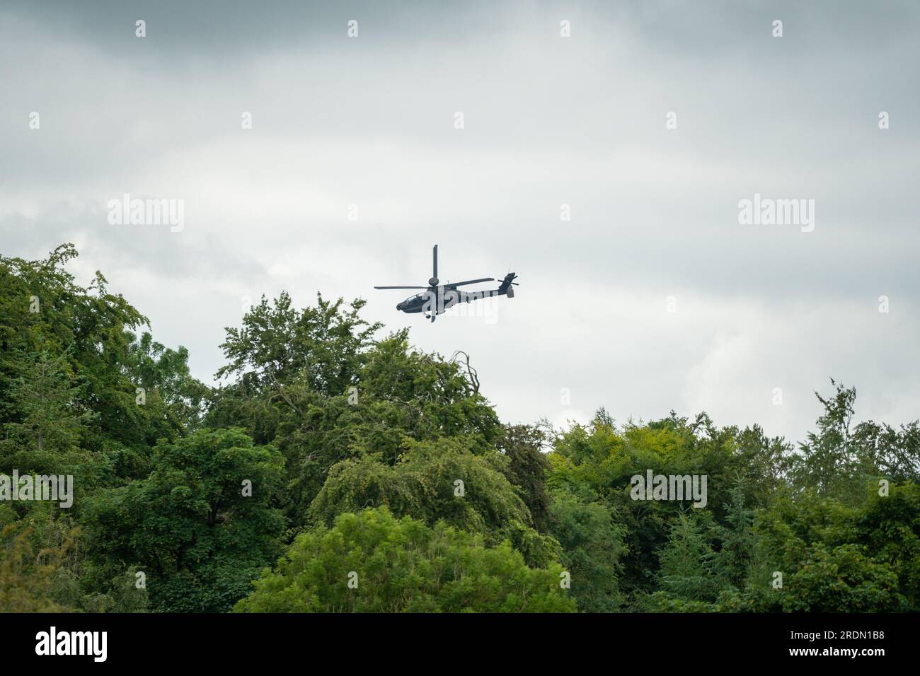 close-up of British army Boeing Apache Attack helicopter AH-64E ...