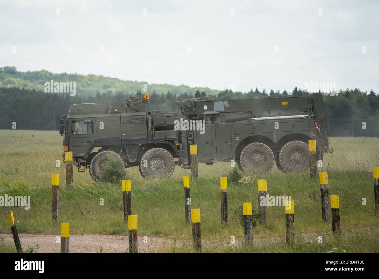 British army MAN SVR (Support Vehicle Recovery) 8x8 Truck in motion ...
