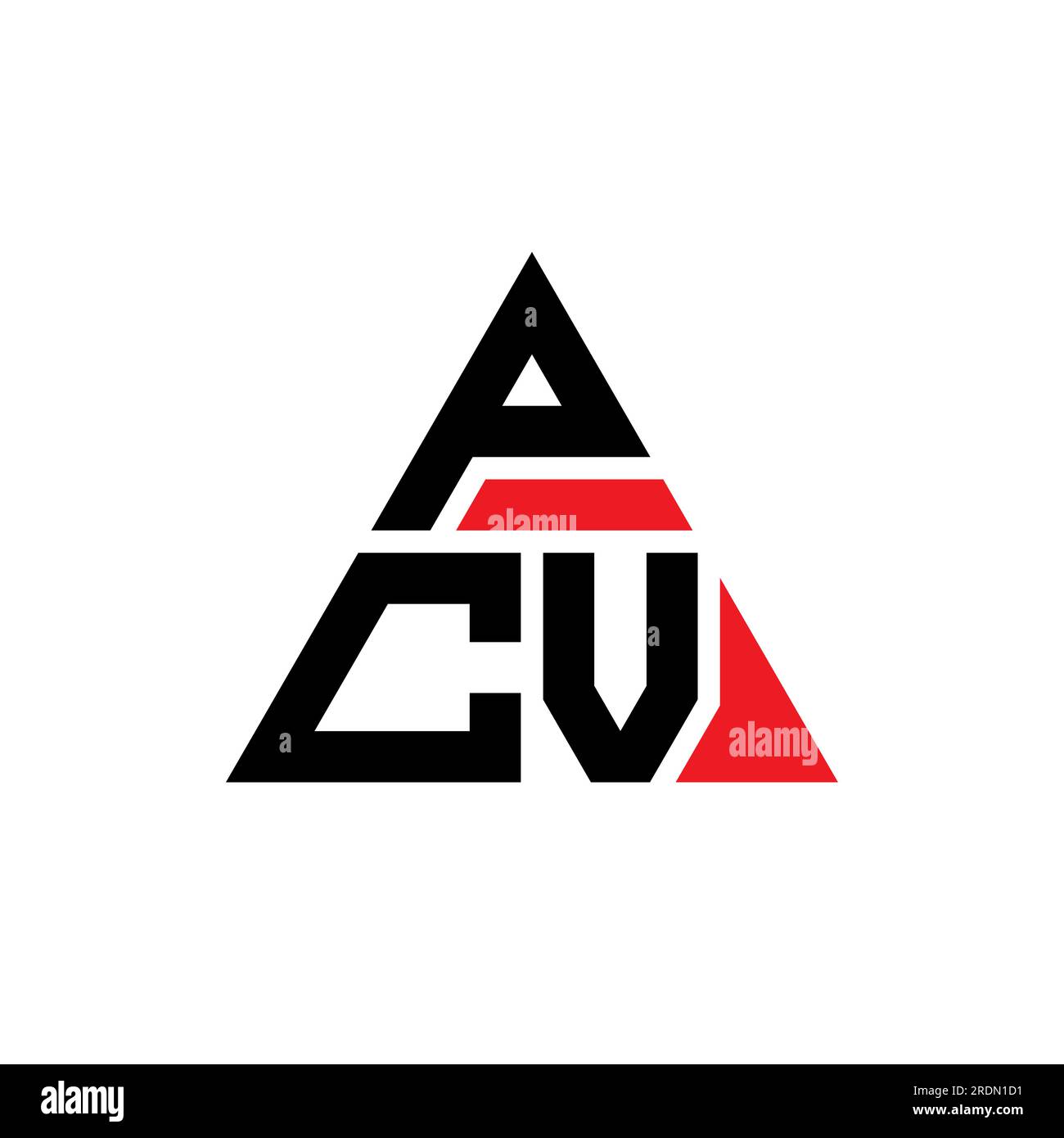 PCV triangle letter logo design with triangle shape. PCV triangle logo ...
