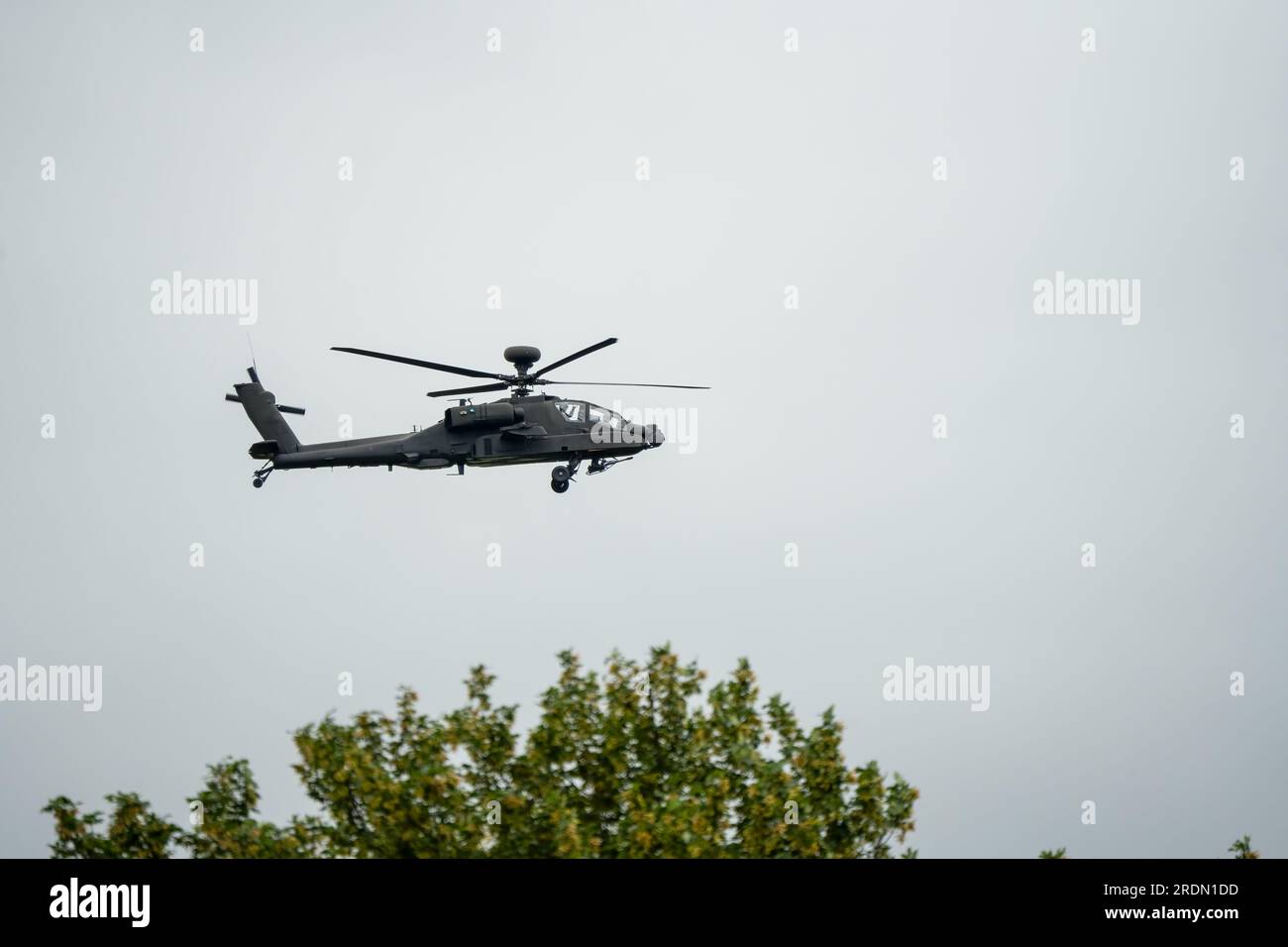 close-up of British army Boeing Apache Attack helicopter AH-64E ...