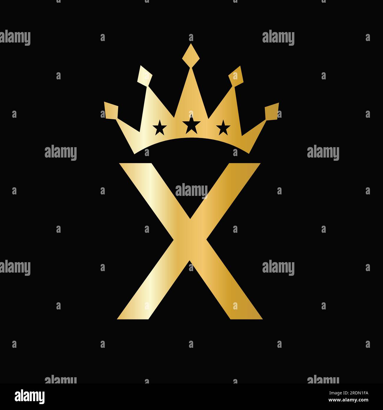 Letter X Luxury Logo With Crown Symbol. Crown Logotype Template Stock ...