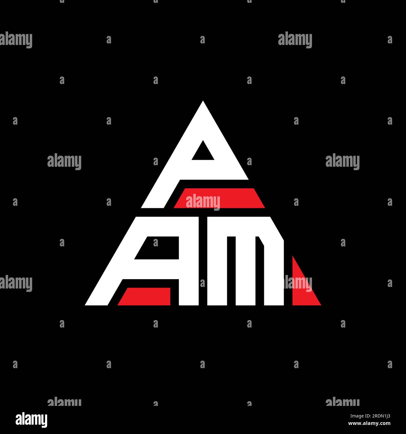 PAM triangle letter logo design with triangle shape. PAM triangle logo ...