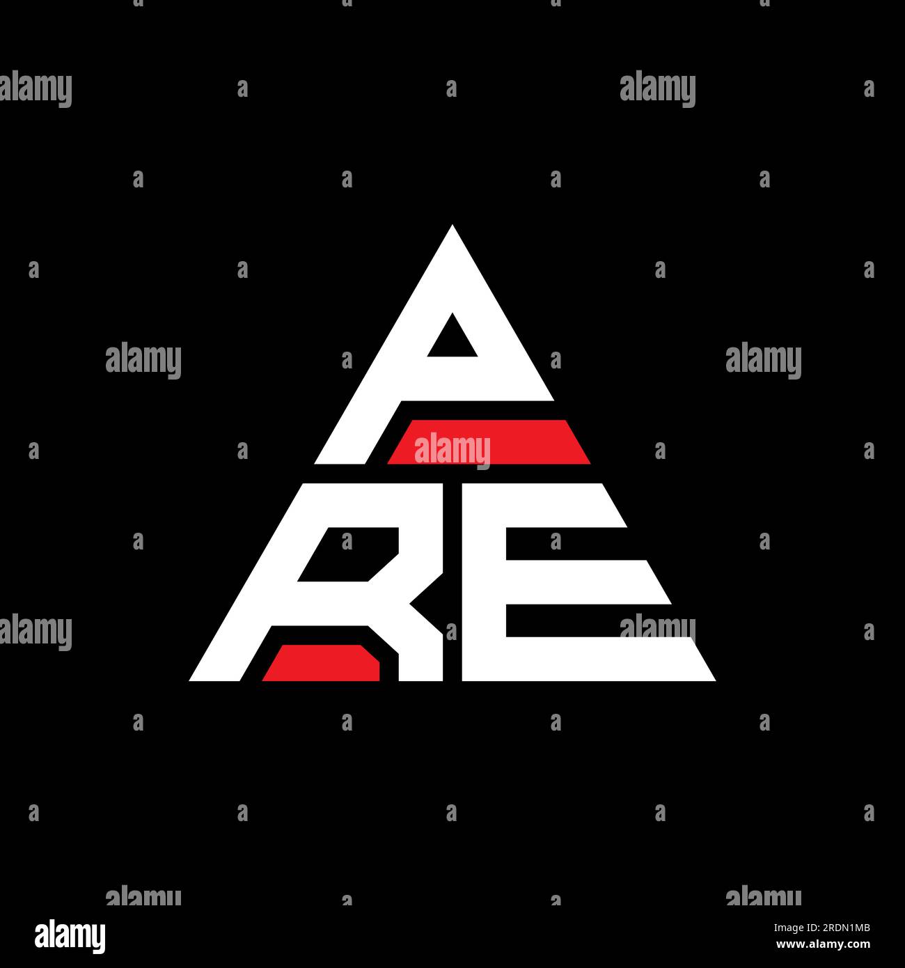 PRE triangle letter logo design with triangle shape. PRE triangle logo ...