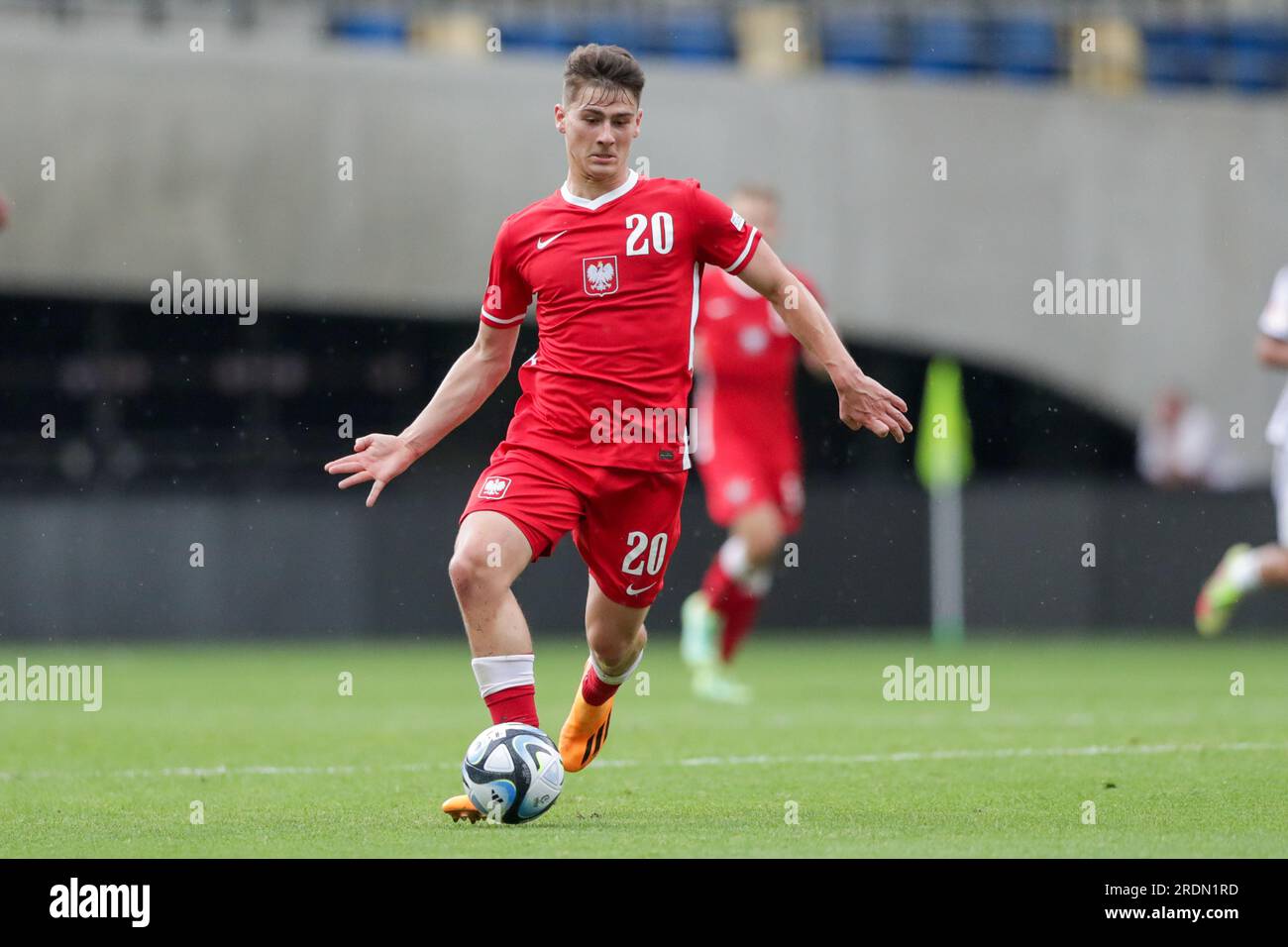 Filip Rejczyk of Poland in action during the European Under -17 ...