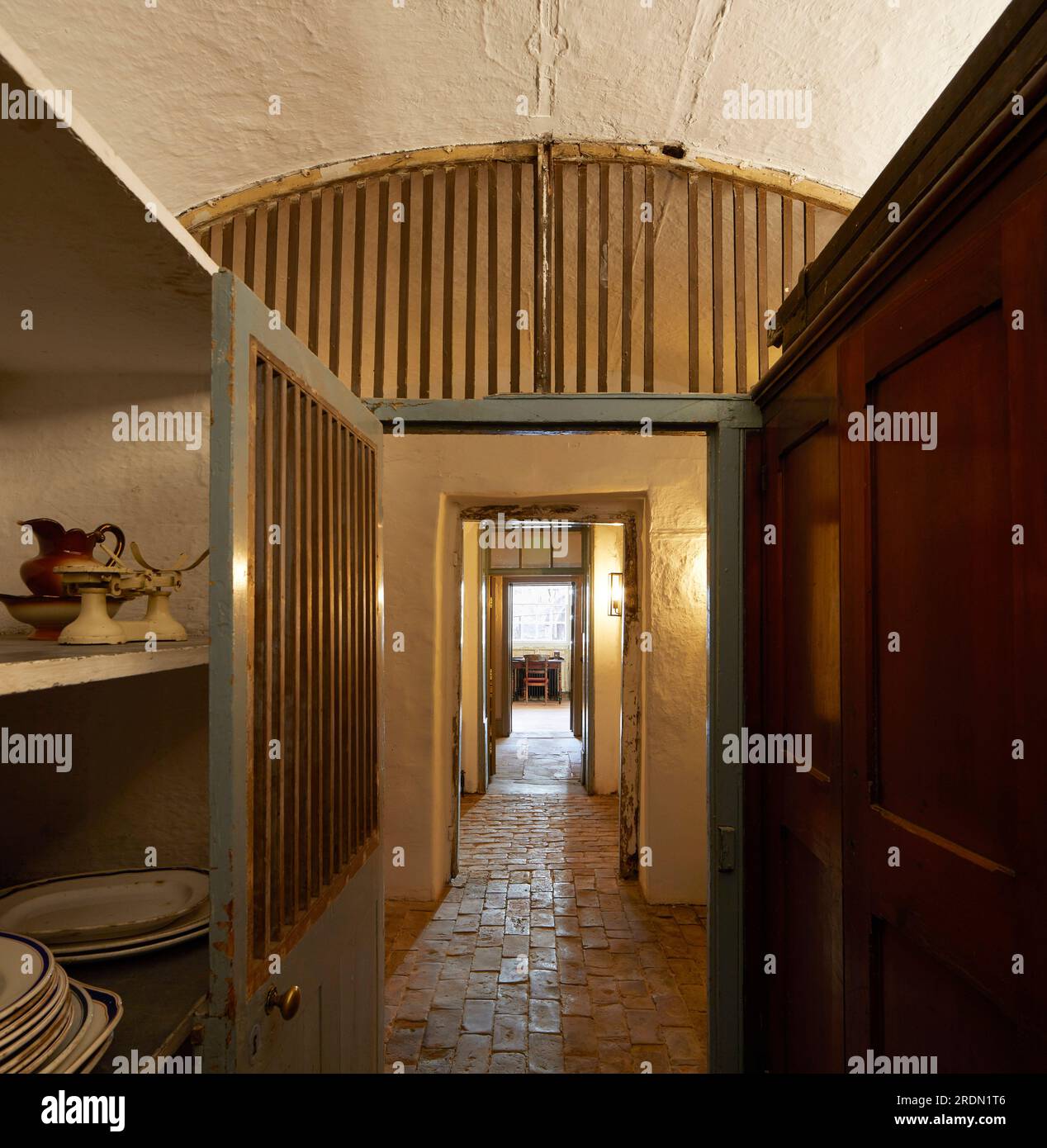 Basement corridor connected with kitchen. York Mansion House, York ...