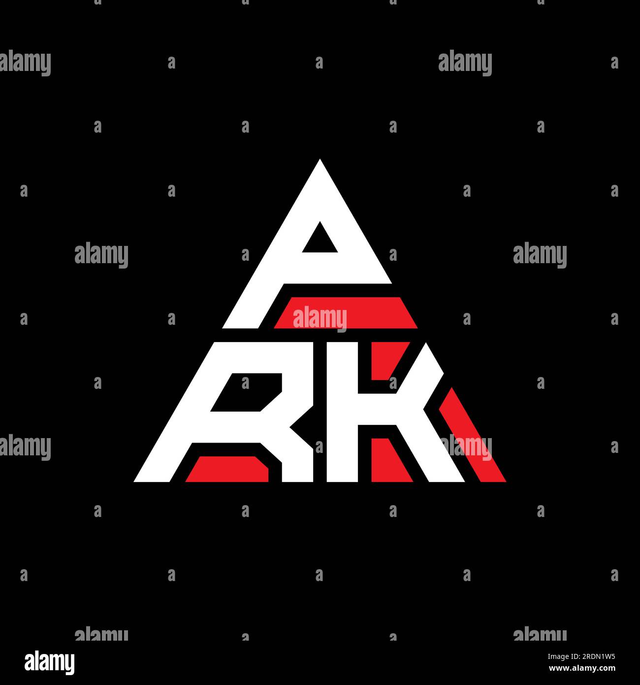 PRK triangle letter logo design with triangle shape. PRK triangle logo ...