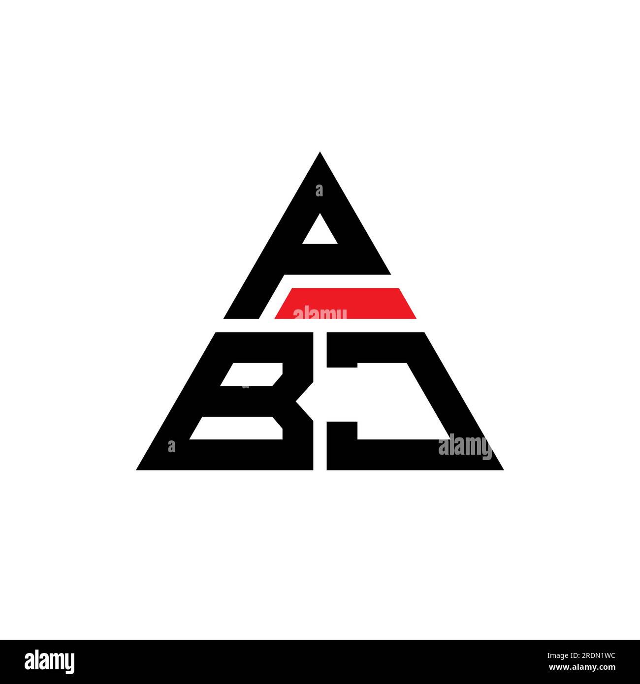 PBJ triangle letter logo design with triangle shape. PBJ triangle logo ...