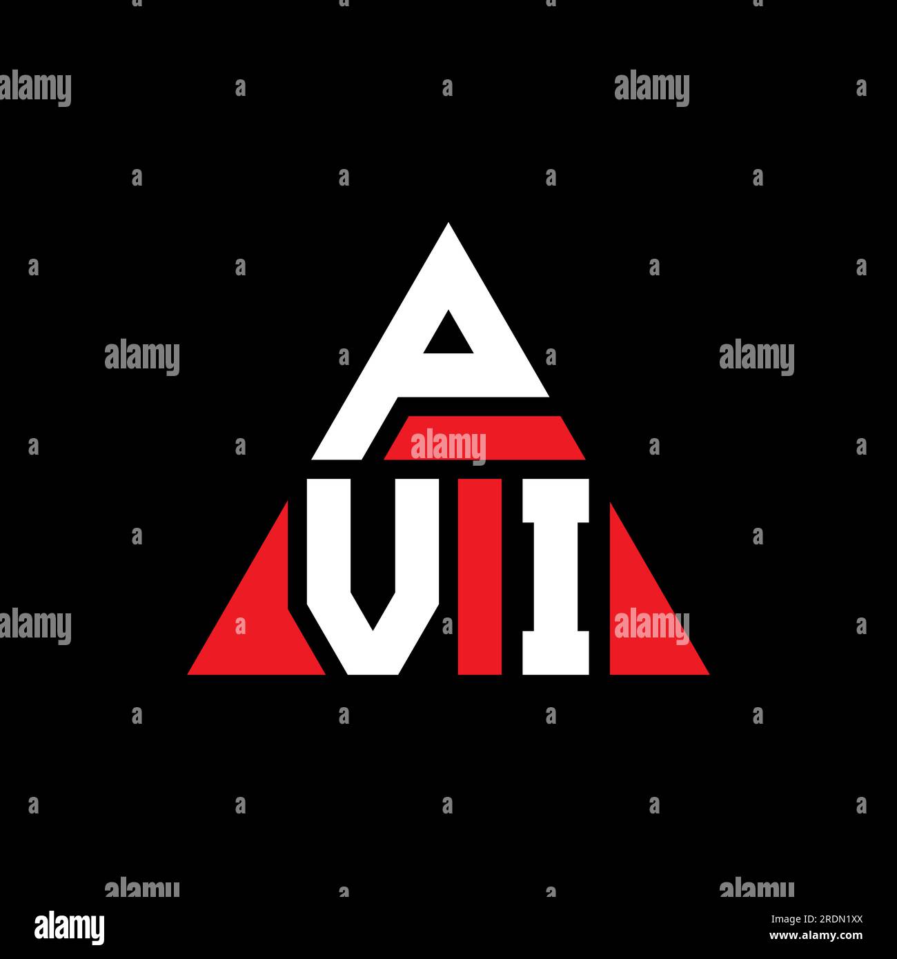 PVI triangle letter logo design with triangle shape. PVI triangle logo ...