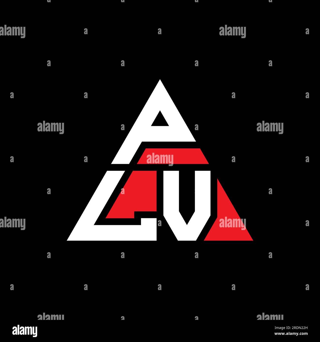 PLV triangle letter logo design with triangle shape. PLV triangle logo ...